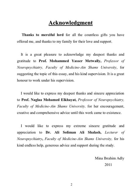 Acknowledgement Dissertation Template Example Of Thesis Acknowledgement