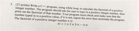 Solved Points Write A C Program Using While Loop Chegg
