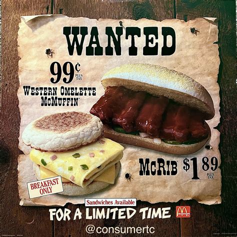 Mcdonalds Translite Wanted Sign 1990 Photo Courtesy Of Consumer