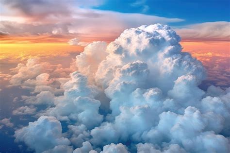Premium Ai Image Cumulonimbus Clouds In Blue Sky