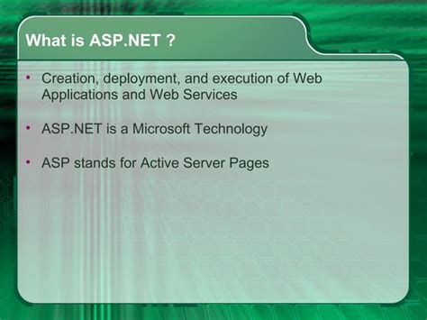 Aspnet Tutorial Presentation 1 Ppt