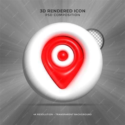 Premium Psd 3d Rendering Red Realistic 3d Map Pin Gps Pointer Markers Pointer Location Icon
