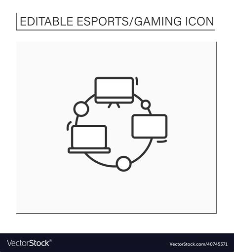 Local Area Network Line Icon Royalty Free Vector Image