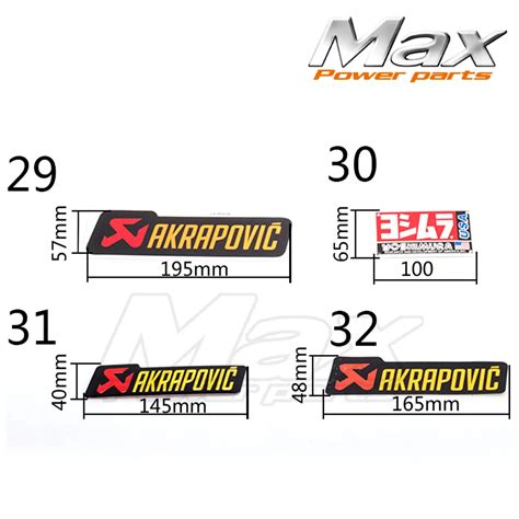 Universal Aluminium Label Sticker Akrapovic Exhaust Muffler Sticker