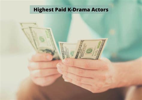 5 Highest Paid K Drama Actors 2023 Korean Actors With The Most
