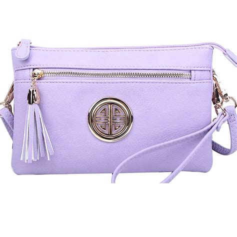 Lavender Logo Multi Compartment Crossbody Purse Meandmommyscloset