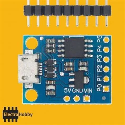 Placa De Desarrollo Digispark Blue Con ATtiny85 Y MicroUSB
