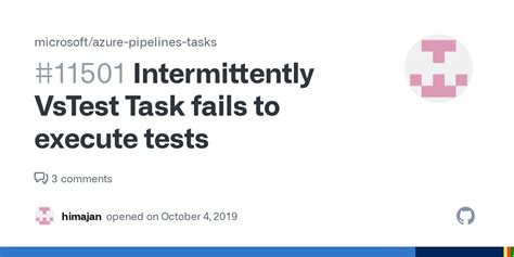 Intermittently Vstest Task Fails To Execute Tests · Issue 11501