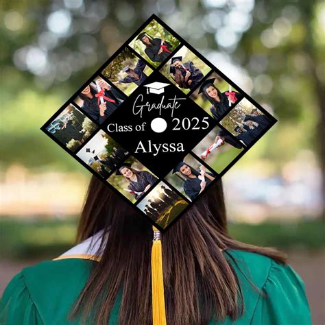Personalized Photos Graduation Cap Topper Photo Collage Grad Cap Topper Class Of 2025 High