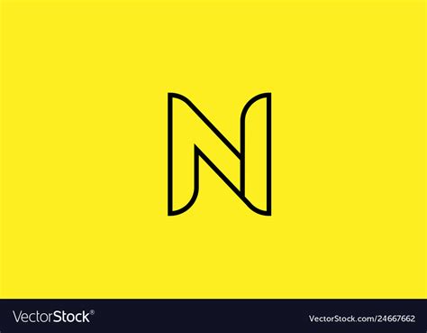 Yellow Letter N