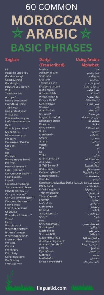 The Beginners Guide To Moroccan Arabic Darija With Basic Words And Phrases Lingualid