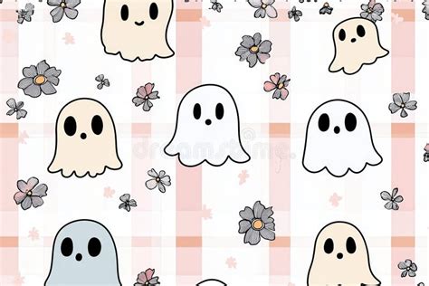Cute Ghost Pattern Stock Illustration Illustration Of Delightful