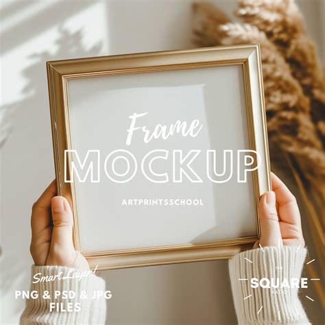 Square Frame Mockup Wood Frame Mockup Nursery Frame Mockup Poster