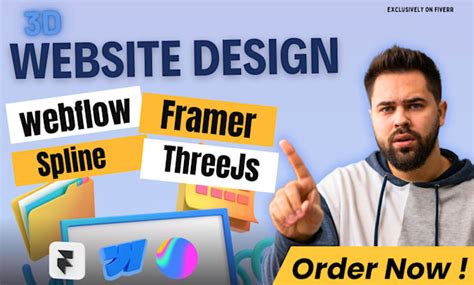Design An Interactive 3d Website Using Webflow Framer Spline Or Threejs By Harziizspace Fiverr