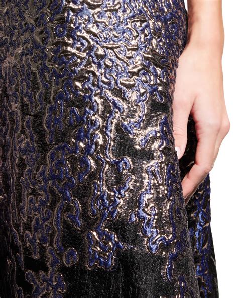 Rickie Freeman For Teri Jon Puff Sleeve Jacquard Cocktail Dress