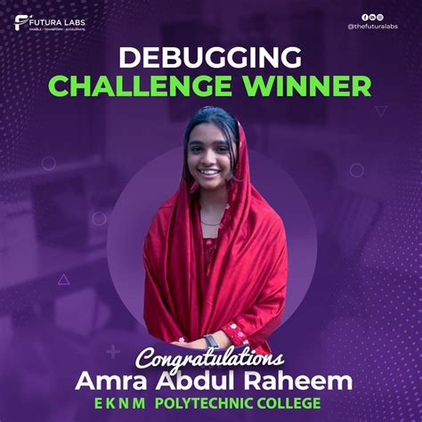 Futura Labs On Linkedin Winner Debugging Debuggingchallenge Futuralabs Thefuturalabs