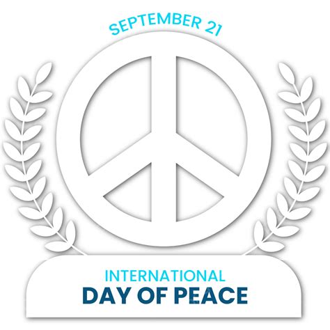 International Day Of Peace With Symbol Vector International Peace Day
