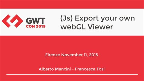 Js Export Your Own Webgl Viewer Ppt