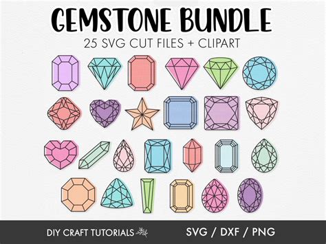 Gemstone Crystal Svg Gem Svg Jewel Svg Diamond Svg Geometric Svg