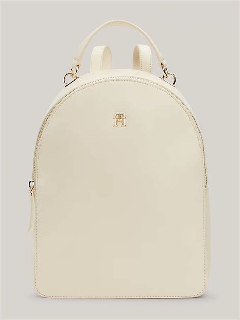 Th Monogram Small Dome Backpack Beige Tommy Hilfiger