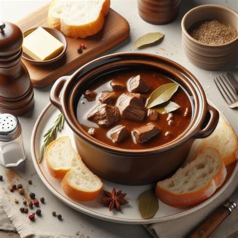 Premium Ai Image A Slow Cooker Beef Stew With Beef Broth