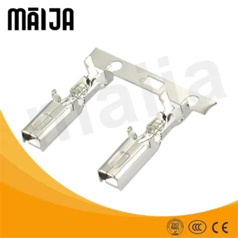 Tin Electrical Contact Terminals Auto Female Connector Housing Phosphor