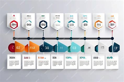 Premium Photo Business Data Visualization Timeline Infographic Icons Designed For Abstract