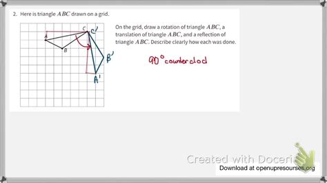 Here Is Triangle A B C Drawn On A Grid On The Grid Draw A Rotation Of