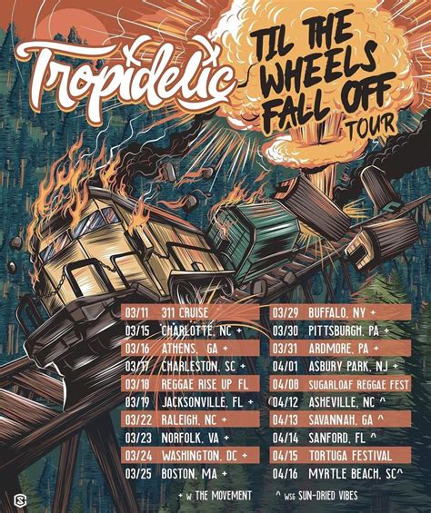 Time To Get Tickets To Tropidelics Til The Wheels Fall Off Tour With The Movement Daily Reggae