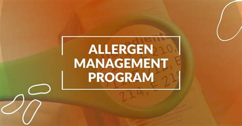 Allergen Management Program For Sqf Compliance