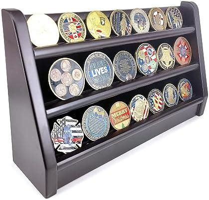 Amazon 3 Rows Challenge Coin Display Stand Rack Military Coin