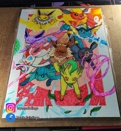 Pokemon Eevee Evolution Artwork A5 Size By Pumky On Deviantart
