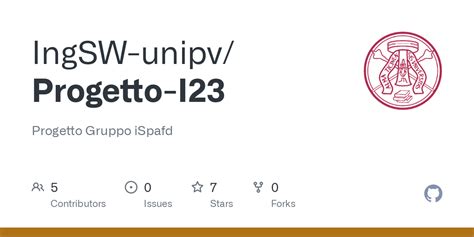 GitHub IngSW Unipv Progetto I23 Progetto Gruppo ISpafd