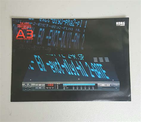 Korg A3 Guitar Effects Processor Original Brochure Reverb