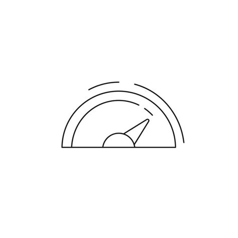 Premium Vector Tachometer Or Speedometer Thin Line Icon Car Dashboard