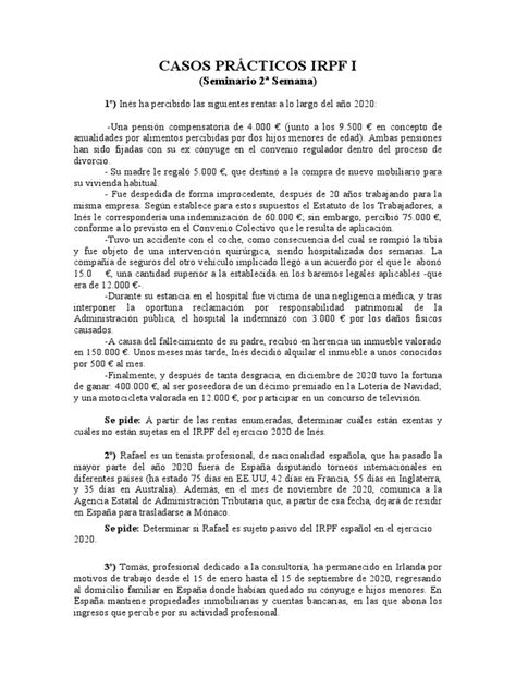 Casos Prácticos Irpf I Pdf