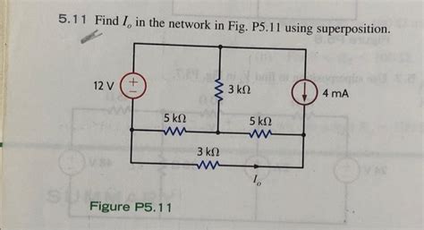 solved 5 11 find i in the network in fig p5 11 using