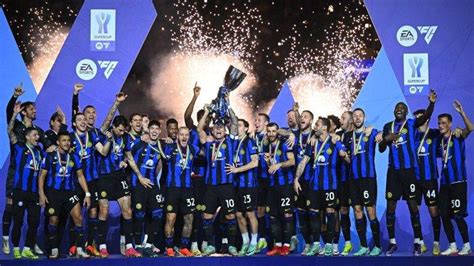 Inter Milan Rebut Trofi Piala Super Italia Dari Napoli Simone Inzaghi Torehkan Rekor Gemilang