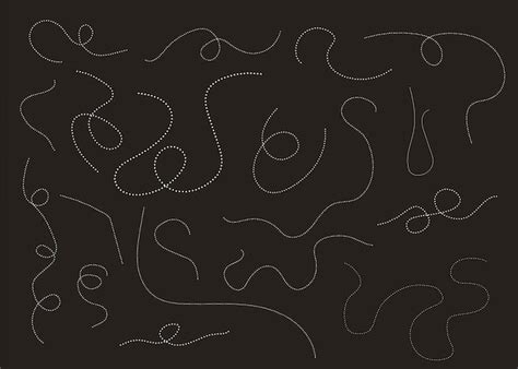 premium vector hand drawn dotted line wave and curve design element