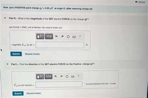 Solved Learning Goal Coulombs Law Electric Fields And