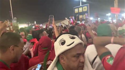 الجمهورالمغربي المغرببلجيكا كأسالعالم قطر قطر2022 فرحة الجمهور