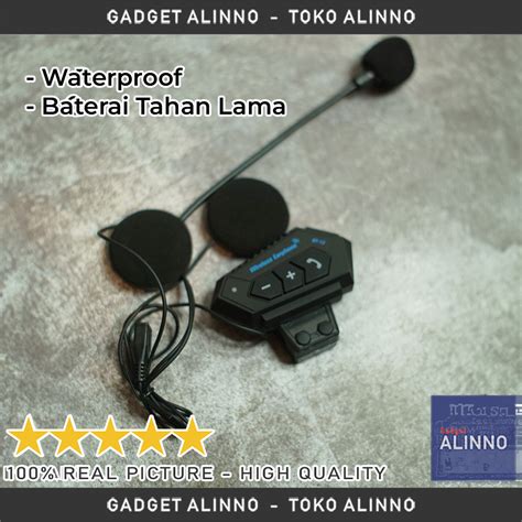 Jual Bt12 Intercom Bluetooth 50 Headset Helm Intercom Wireless Anti
