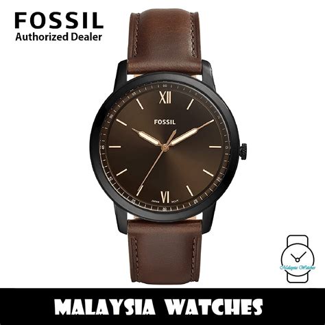 Official Warranty Fossil Fs5551 Minimalist Three Hand Brown Leather
