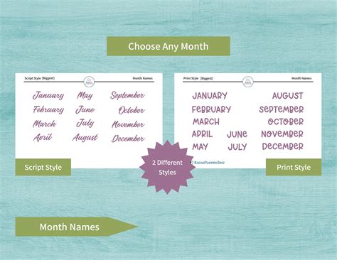 Wildflowers Printable Monthly Dashboard Sticker Kit For 7 X Etsy