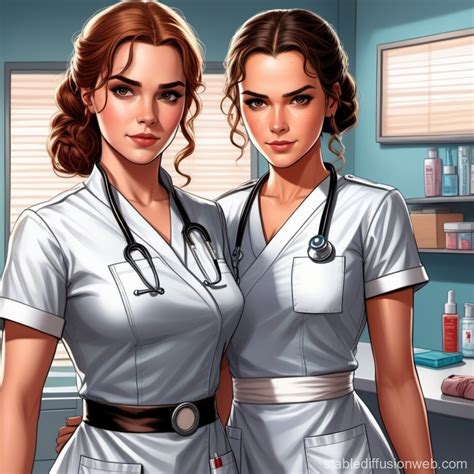 Hermione and Rey in Leather Nurse Uniforms, Hospital Makeup | Stable ...