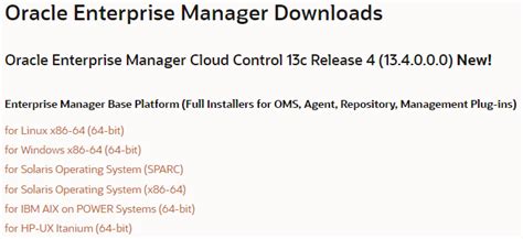Oracle 19c135 Emcc部署和配置oracle Emcc下载 Csdn博客