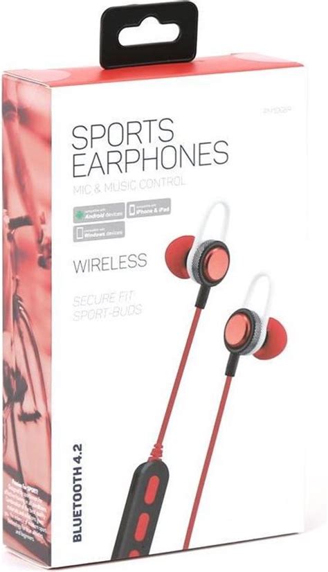 Bluetooth Oordopjes Sport Oordopjes Hardloop Oordopjes Rood