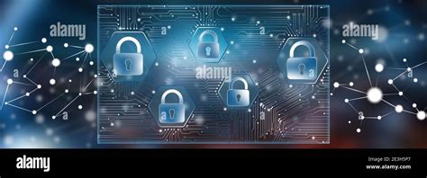 Illustration Of A Data Security Concept Stock Photo Alamy