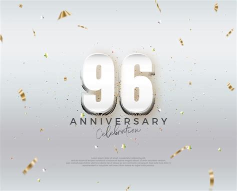 Desenho Moderno Do 96o Aniversário Desenho Vetorial Premium Editável