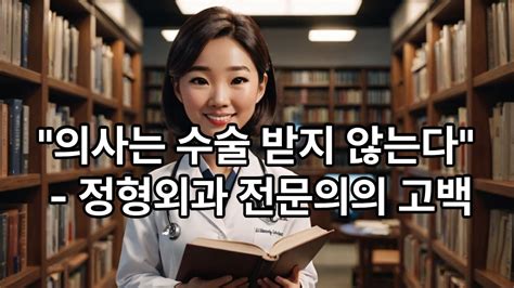 의사는 수술 받지 않는다 전문의 시험 전국 1등 의사의 이야기 Youtube